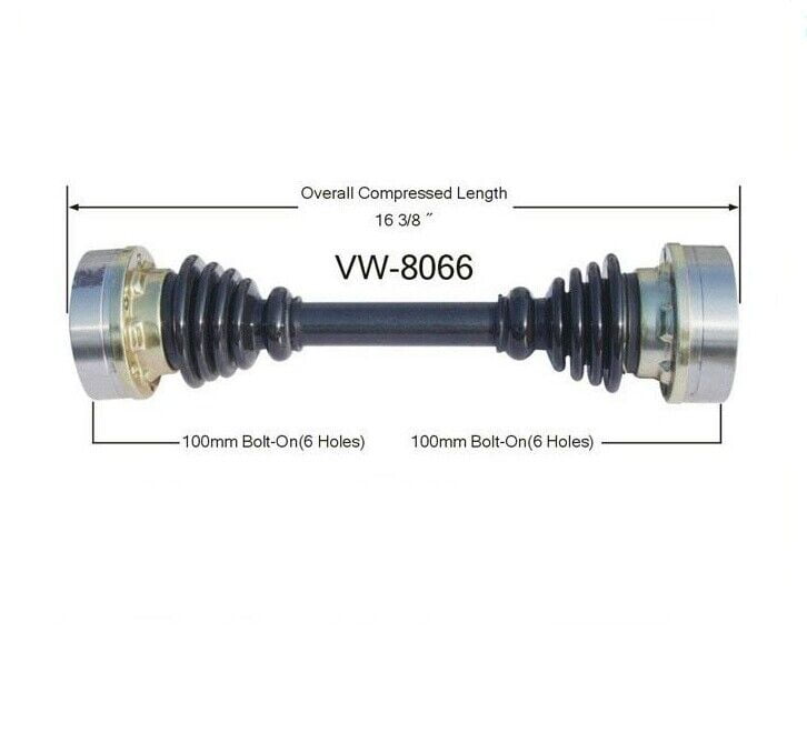 1973-74 VW for Thing Rear Driver - Passenger Side CV Drive Axle Shaft ...
