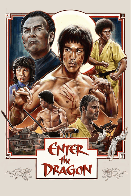 1973 Enter the Dragon Movie Poster 24x36 Classic Martial Arts Bruce Lee ...