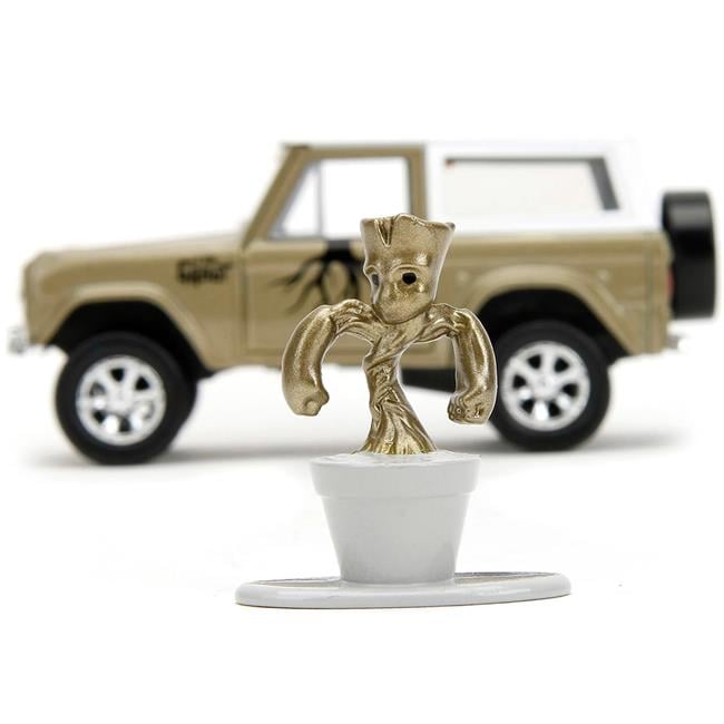 1973 Ford Bronco with White Top & Groot Scale Diecast Figure Guardians ...