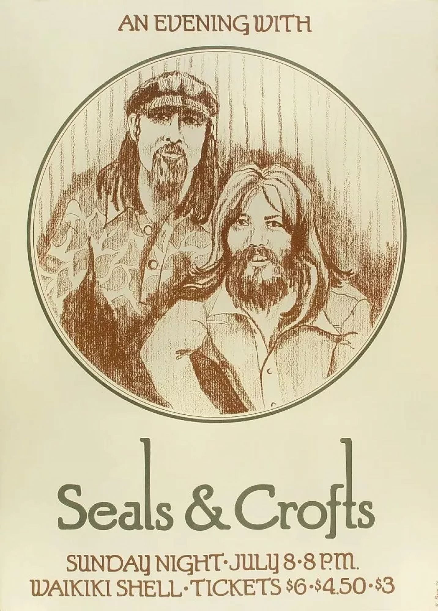 1973 Seals & Crofts concert poster Wall Art Print is es 16 x 24 Inch ...