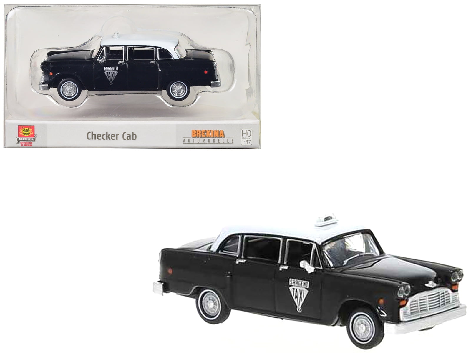 1974 Checker Cab Black and White "Winnipeg" 1/87 (HO) Scale Model Car ...