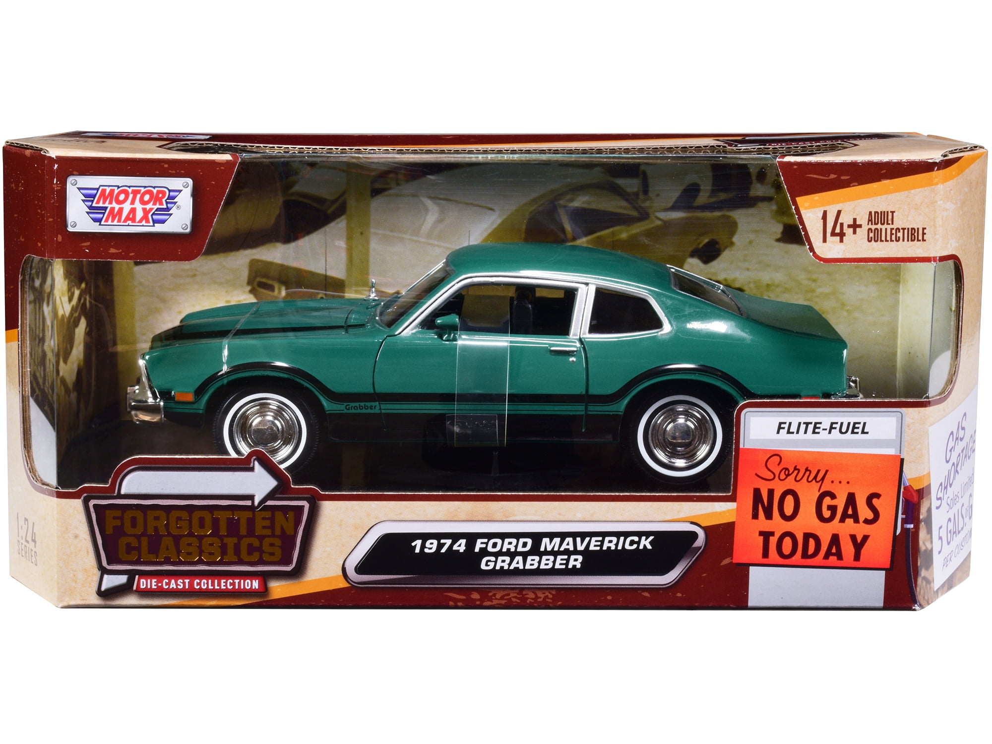 Motormax 1974 Ford Maverick Grabber Diecast Model Car, 1/24 Scale ...