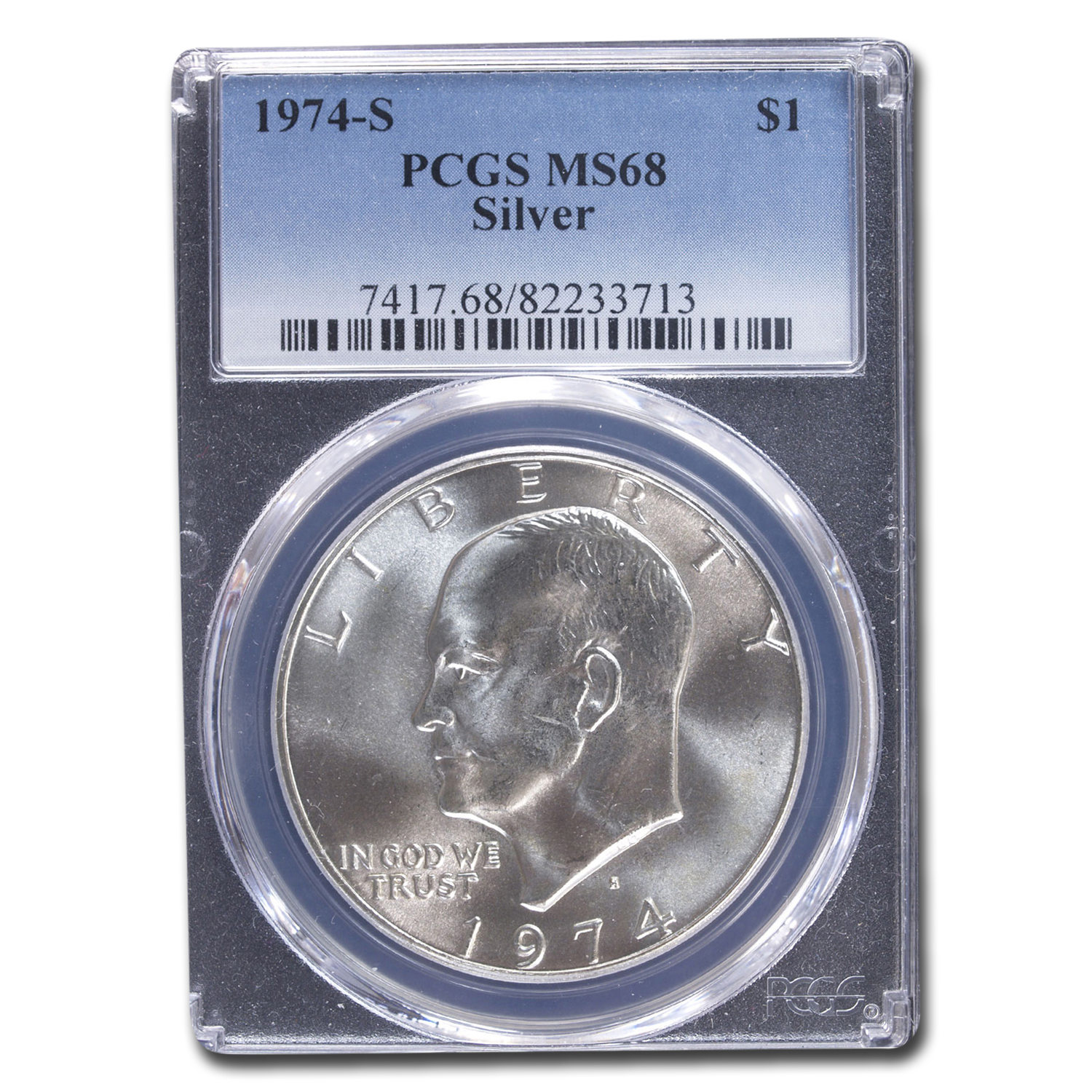 1974-S Eisenhower Silver Dollar MS-68 PCGS - Walmart.com