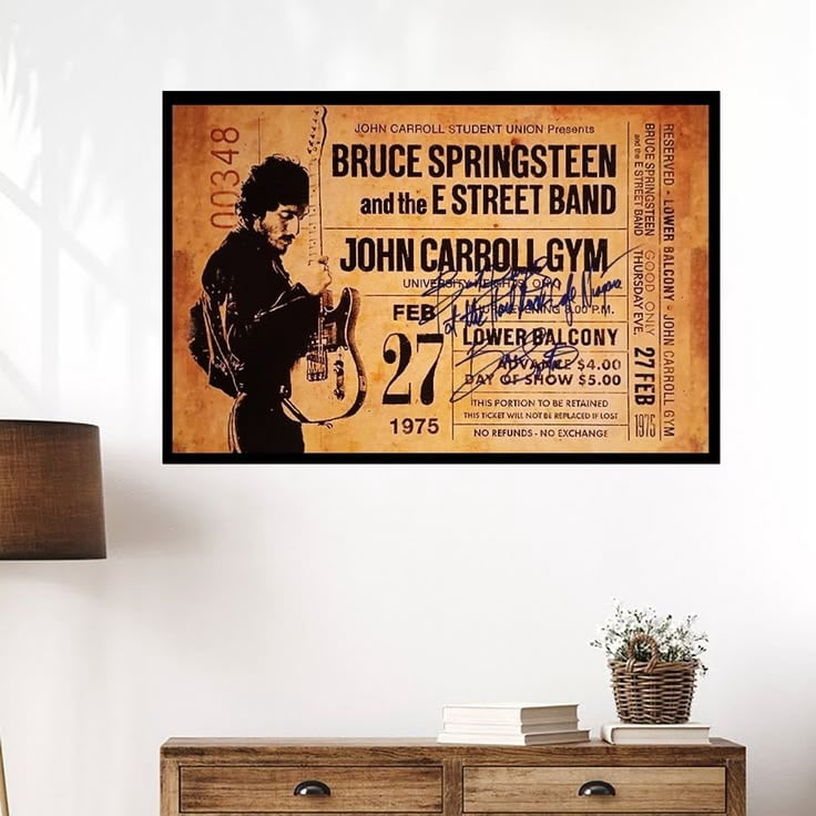 1975 BRUCE SPRINGSTEEN Cleveland CONCERT POSTER WALL ART PRINT ...