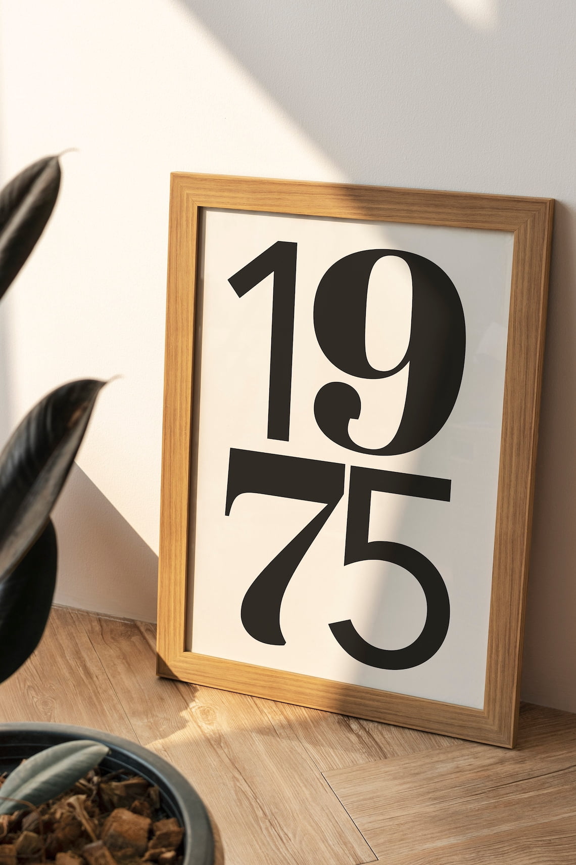 1975 Birth Year Poster Cool Retro 70s Aesthetic Birthday Number Trendy ...