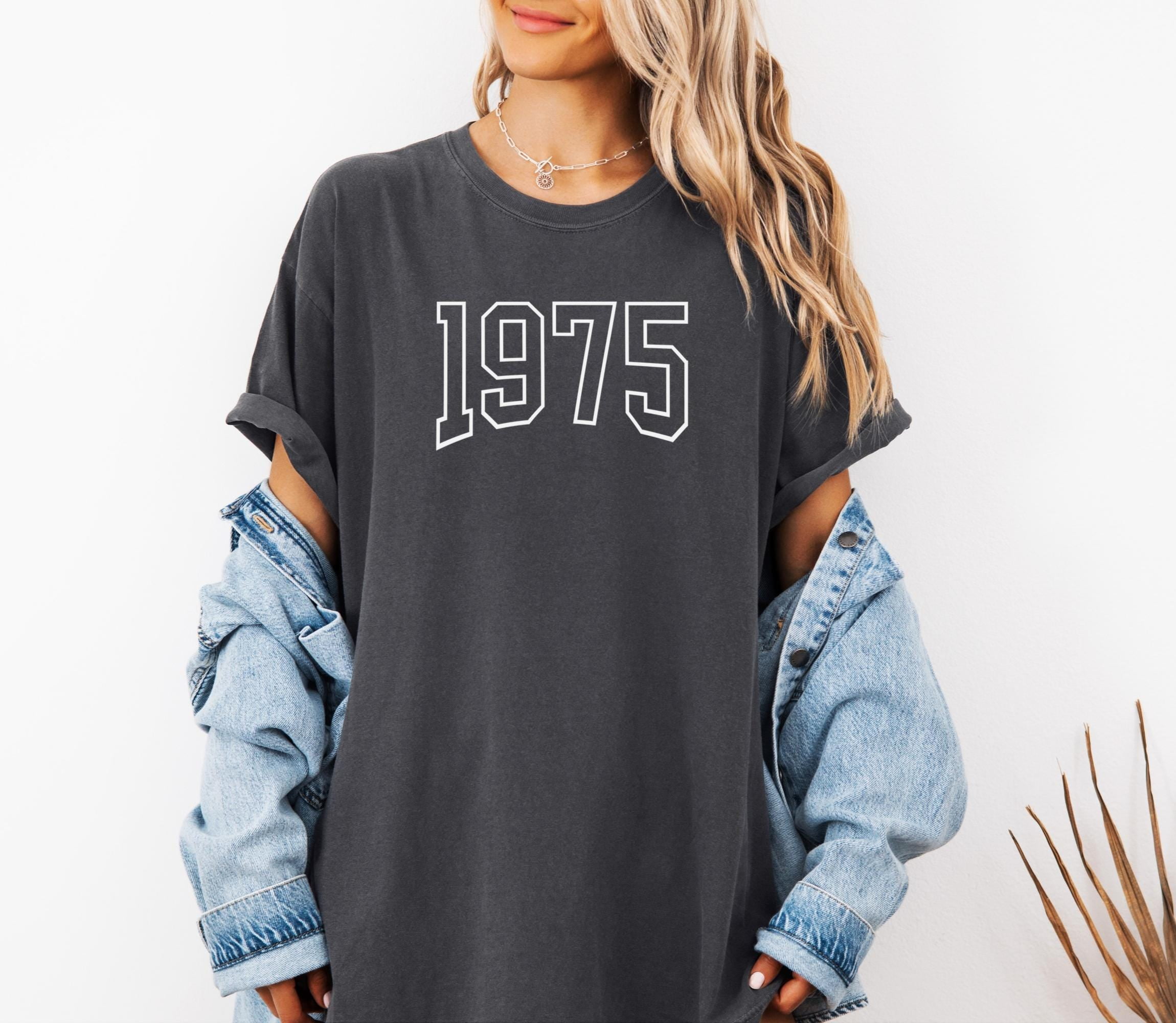 1975 Birthday Shirt, 50Th Birthday, Birthday For 50, 1975 Birth Year Number Shirt, Birthday For ...