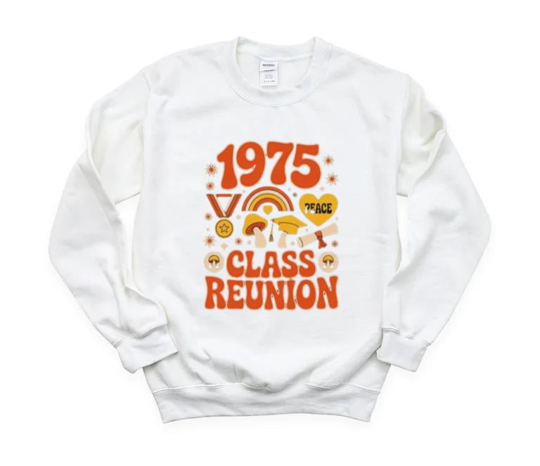 1975 Class Reunion 70s Rainbow Peace Graduation Theme Nostalgia ...