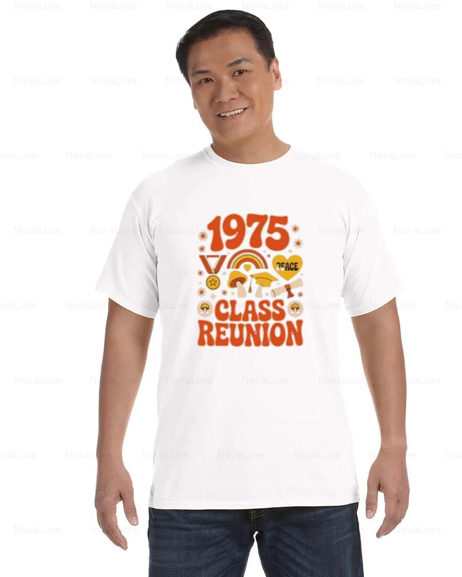 1975 Class Reunion Comfort Color T-Shirt 70s Rainbow Peace Graduation ...