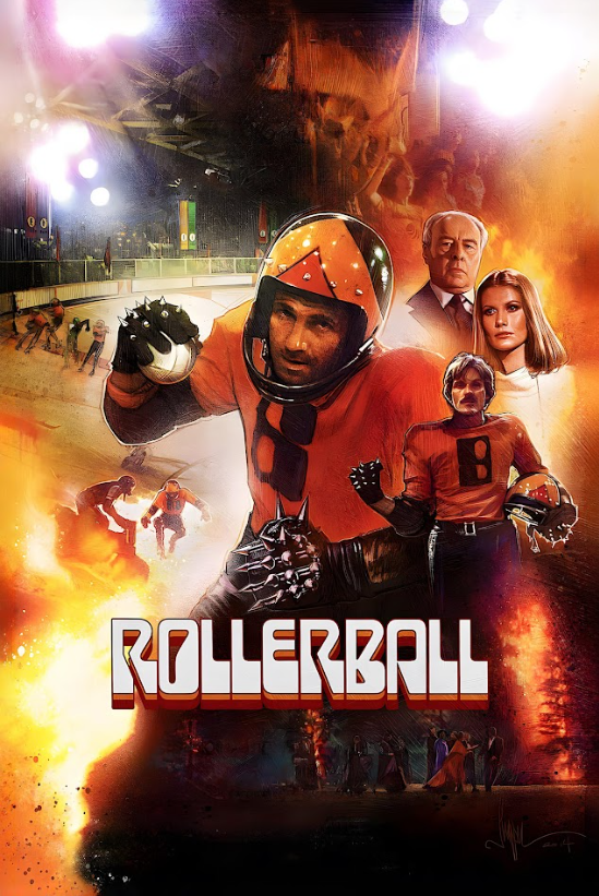 1975 Rollerball Movie Poster 24x36 Classic Dystopian Sci-Fi Action Film ...