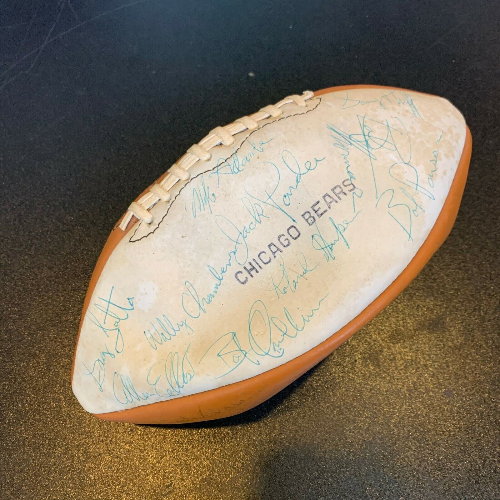 1976 Chicago Bears Team Signed Autographed Wilson NFL Football ...