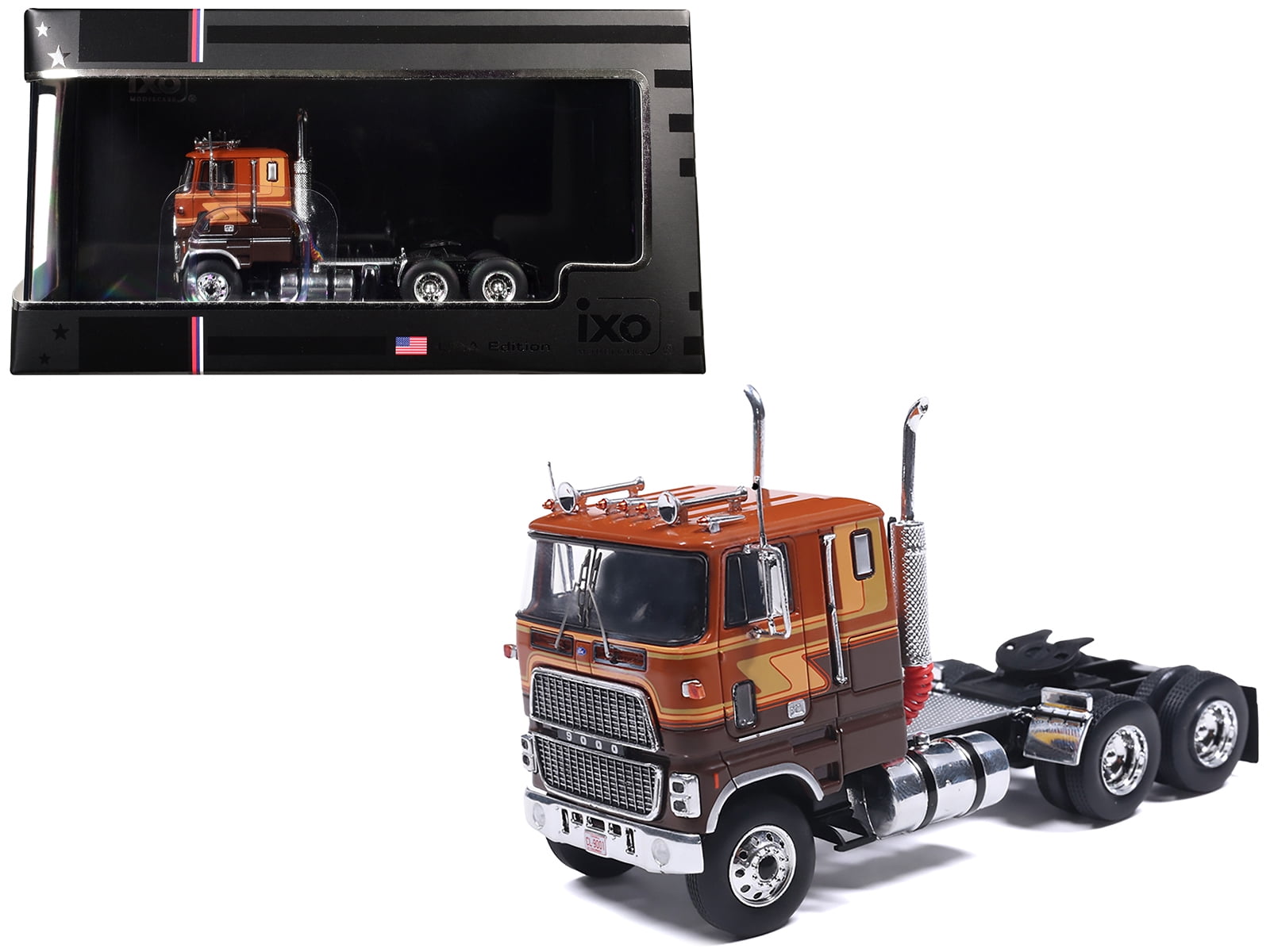 1976 Ford CL 9000 Truck Tractor Brown Two-Tone with Graphics 1/64 ...