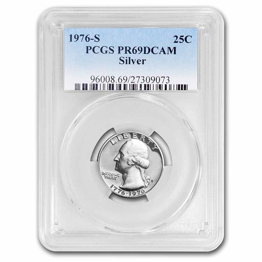1976-S Silver Washington Quarter PR-69 DCAM PCGS - Walmart.com
