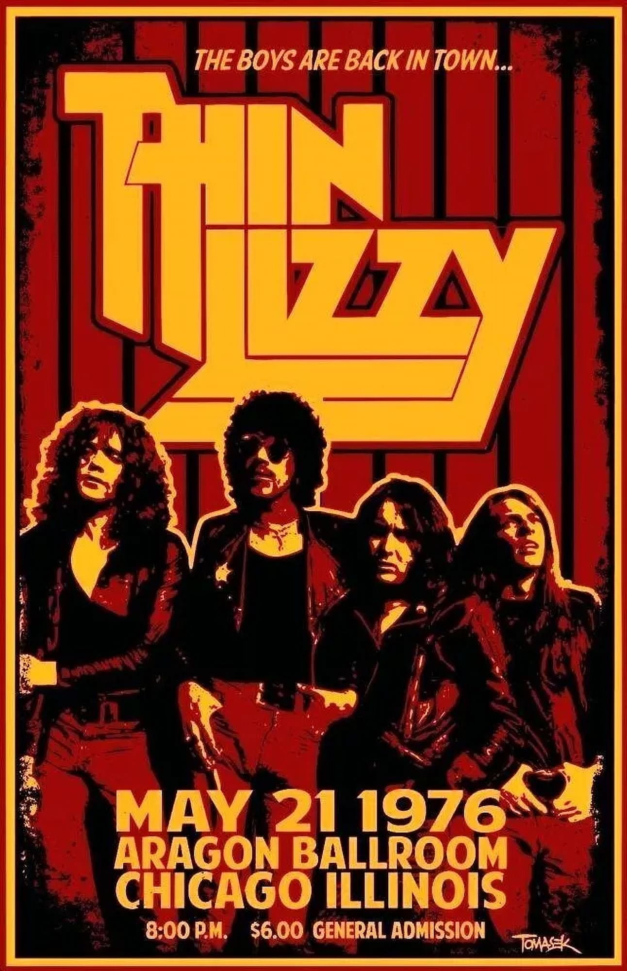1976 THIN LIZZY CONCERT POSTER PRINT WALL ART in 24 x 36 Inch Poster ...