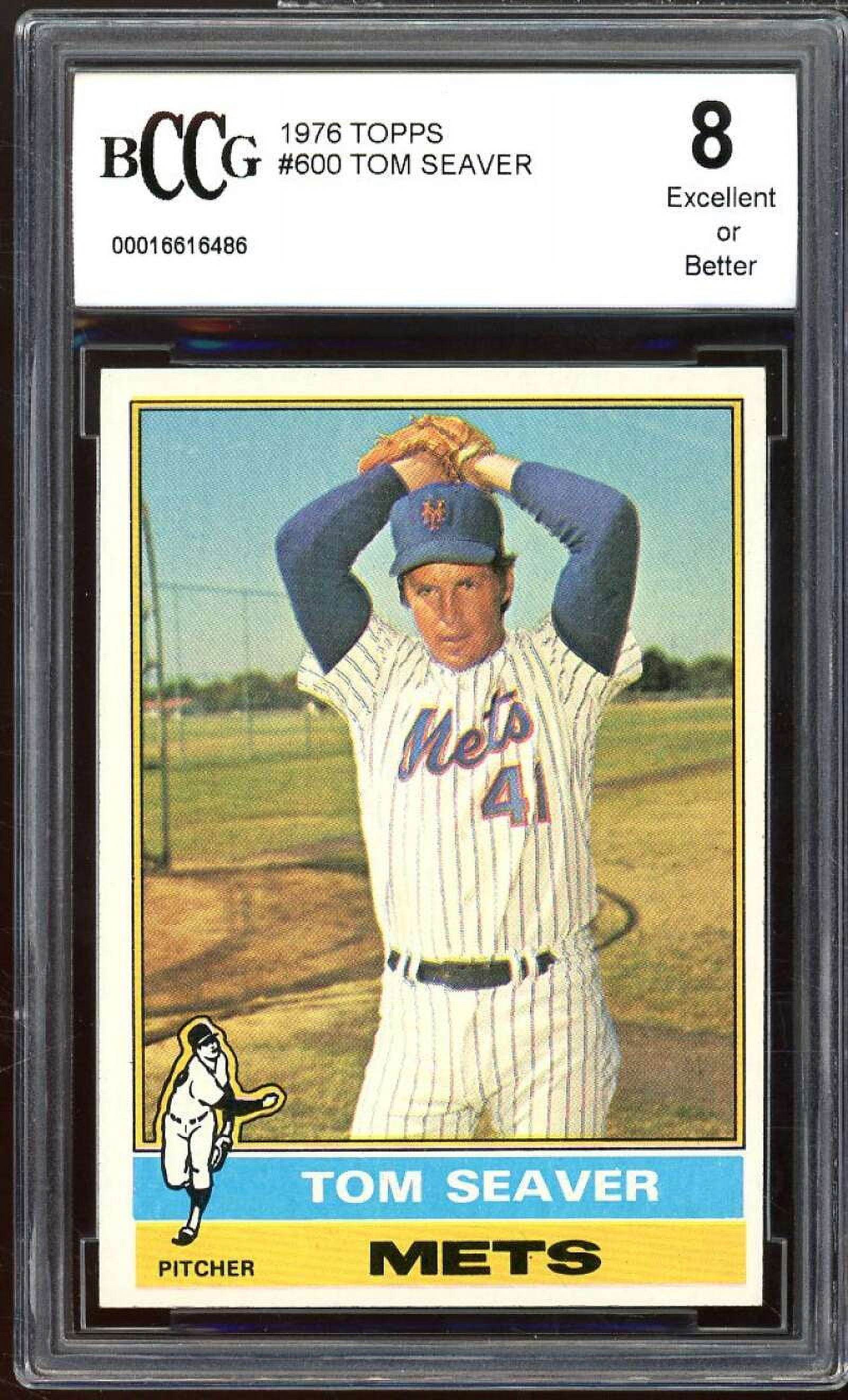 1976 Topps #600 Tom Seaver Card BGS BCCG 8 Excellent+ - Walmart.com