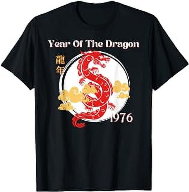 1976 Year of the Dragon, Birthday 1976, Chinese Fire Dragon T-Shirt ...