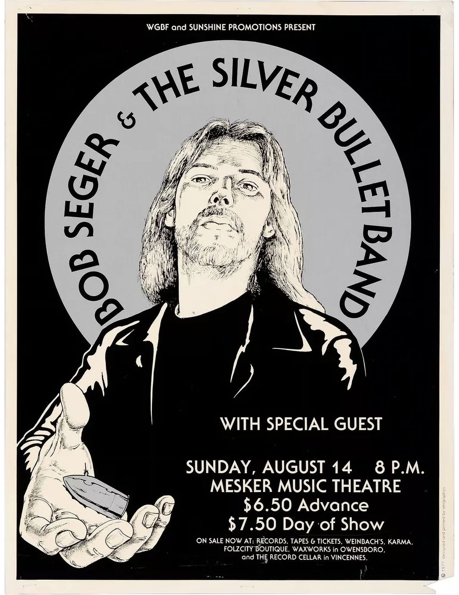 1977 BOB SEGER CONCERT POSTER WALL ART PRINT in INDIANA 11 x 17 Inch ...