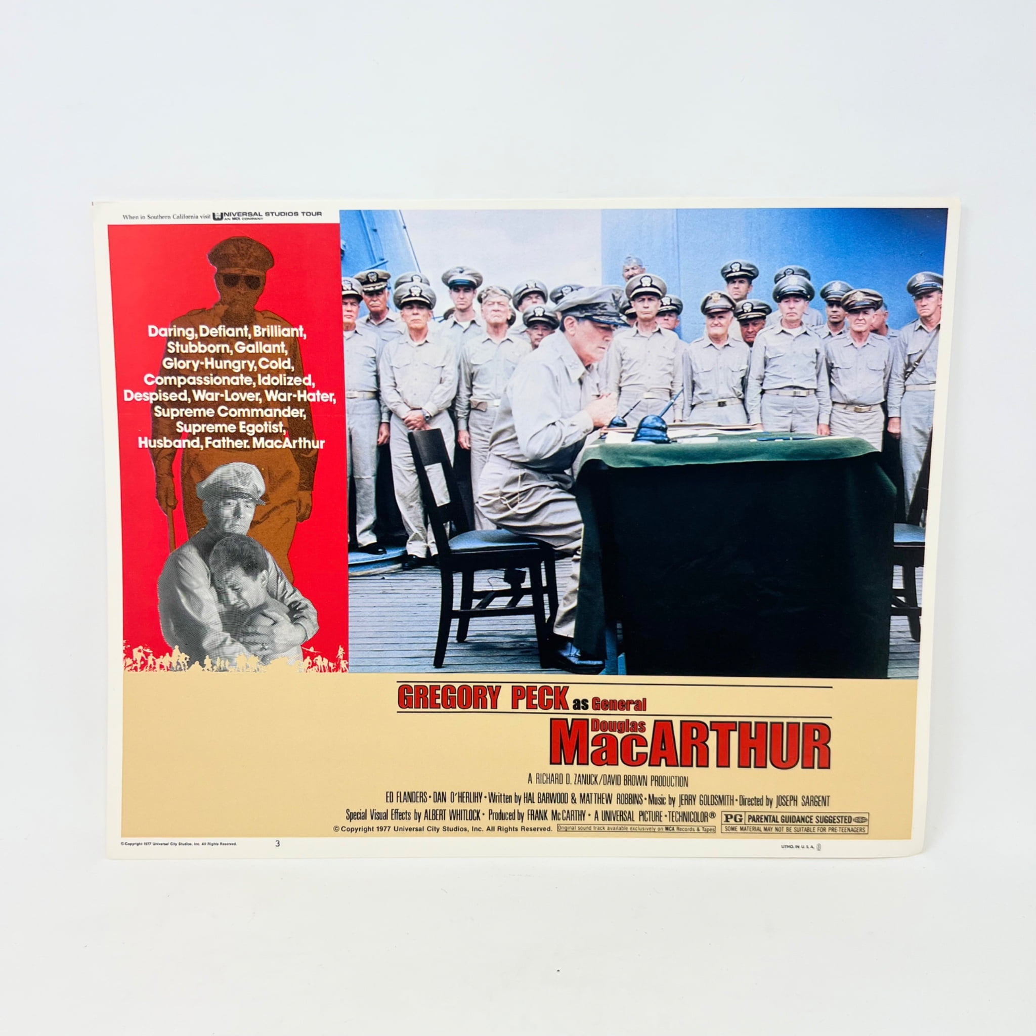 1977 Douglas Macarthur Collectible Movie Lobby Card Gregory Peck No.3 - Walmart.com