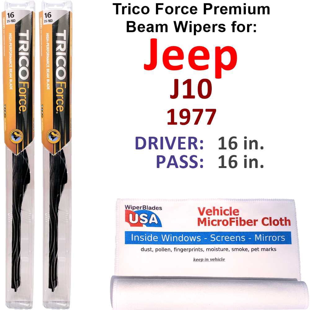1977 Jeep J10 Performance Beam Wipers (Set of 2) - Walmart.com