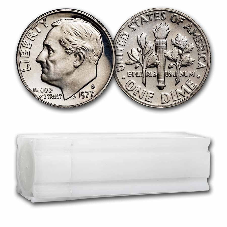 1977-S Roosevelt Dime 50-Coin Roll Gem Proof - Walmart.com
