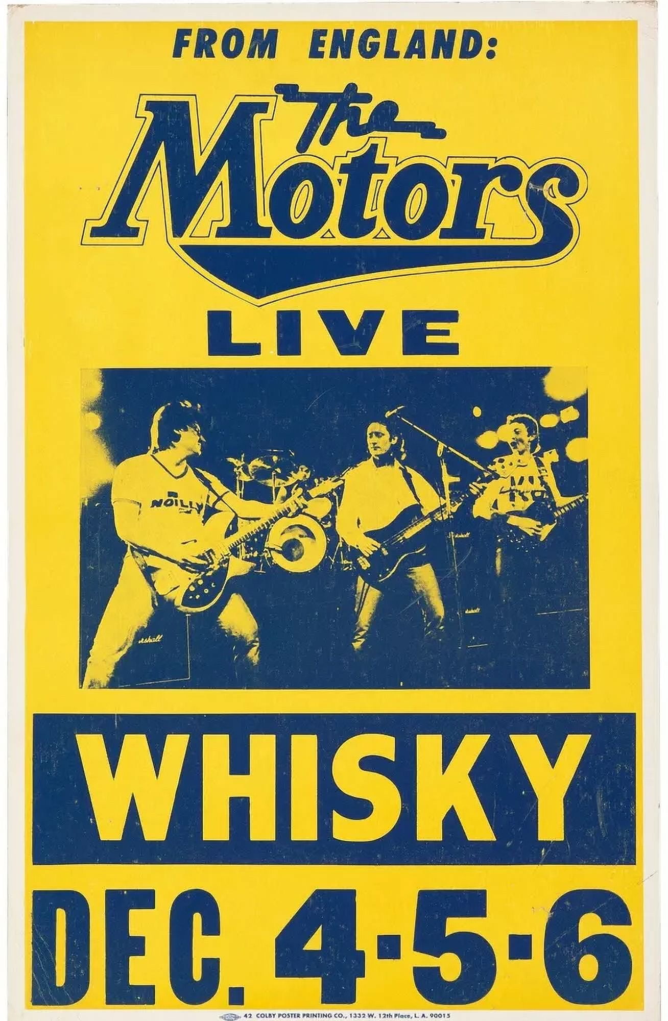 1977 THE MOTORS CONCERT POSTER PRINT WALL ART IN ENGLAND UK 11 x 17 ...