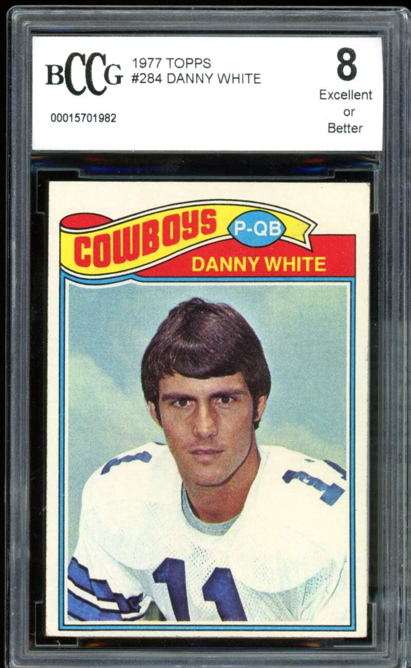 1977 Topps #284 Danny White Card BGS BCCG 8 Excellent+ - Walmart.com