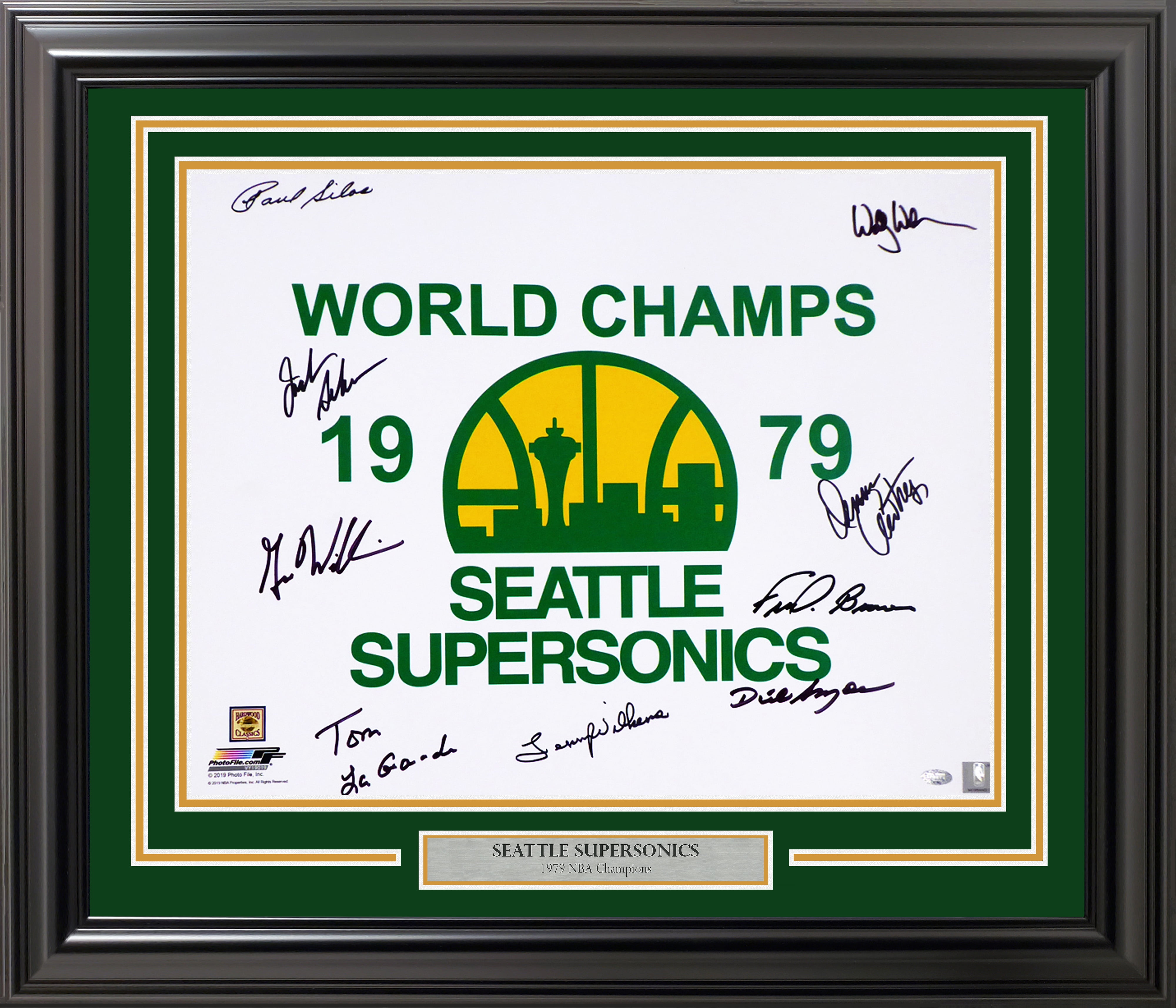 1978-79 NBA Champion Seattle Supersonics Autographed Framed 16x20 Photo ...
