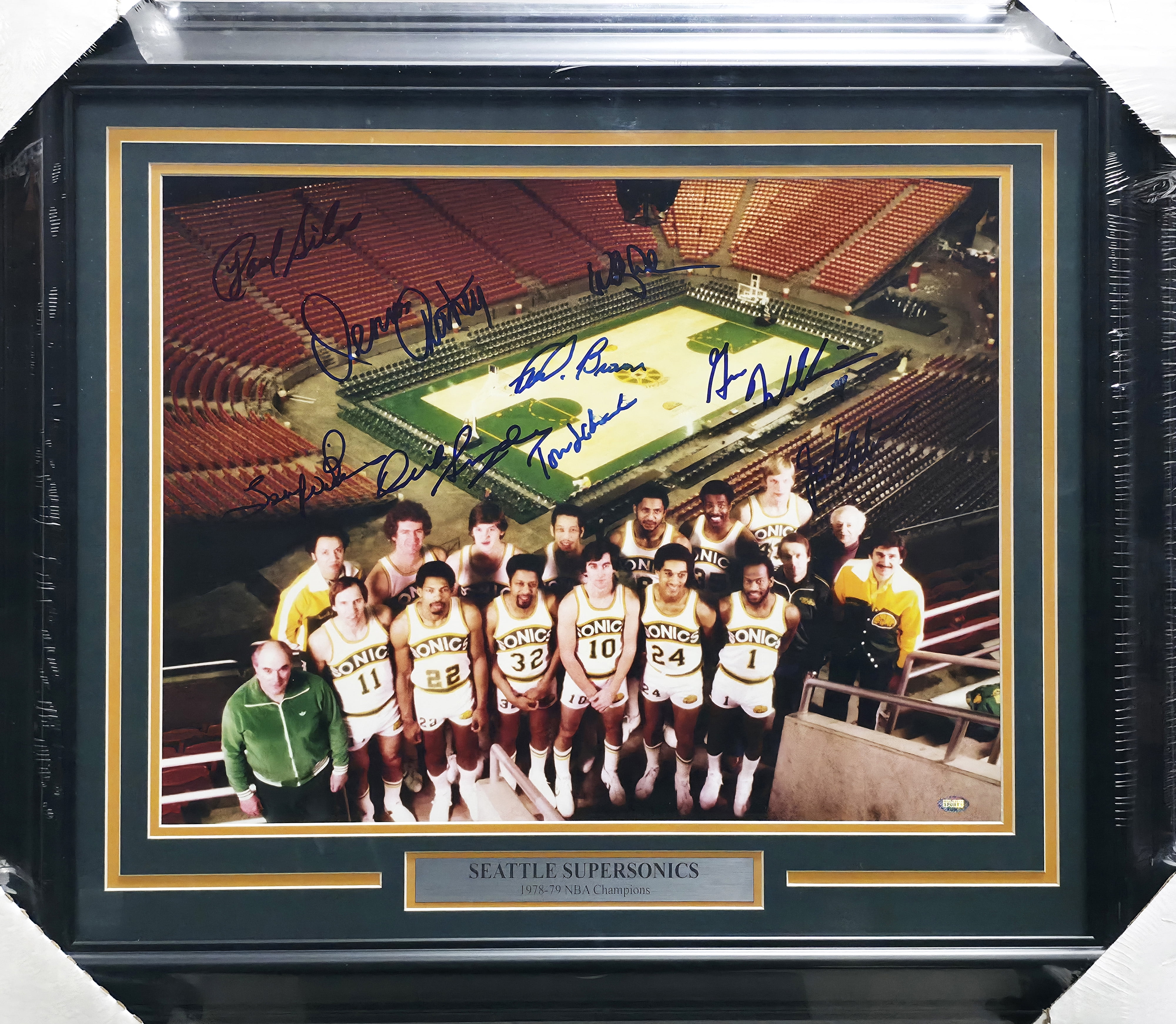 1978-79 NBA Champion Seattle Supersonics Team Autographed Framed 16x20 ...
