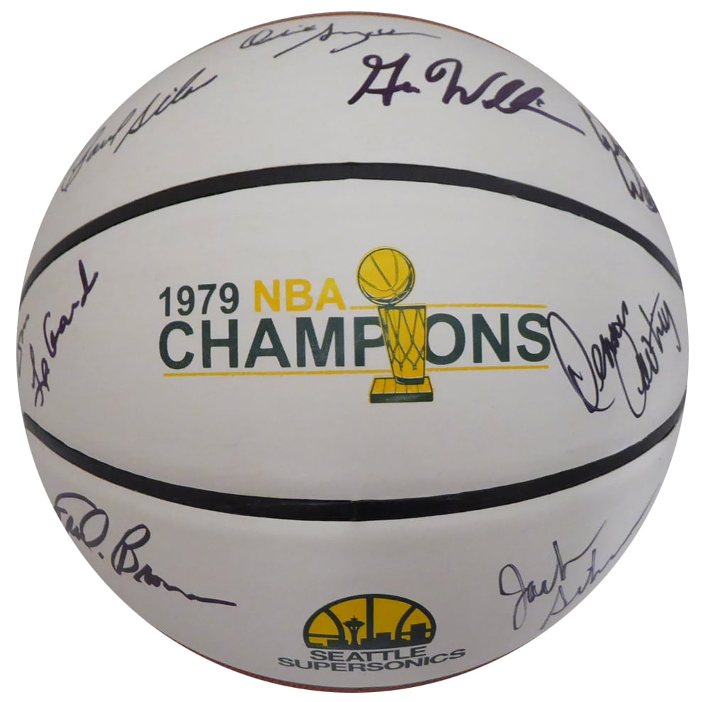 1978-79 NBA Champions Seattle Supersonics Autographed Basketball With 8 ...