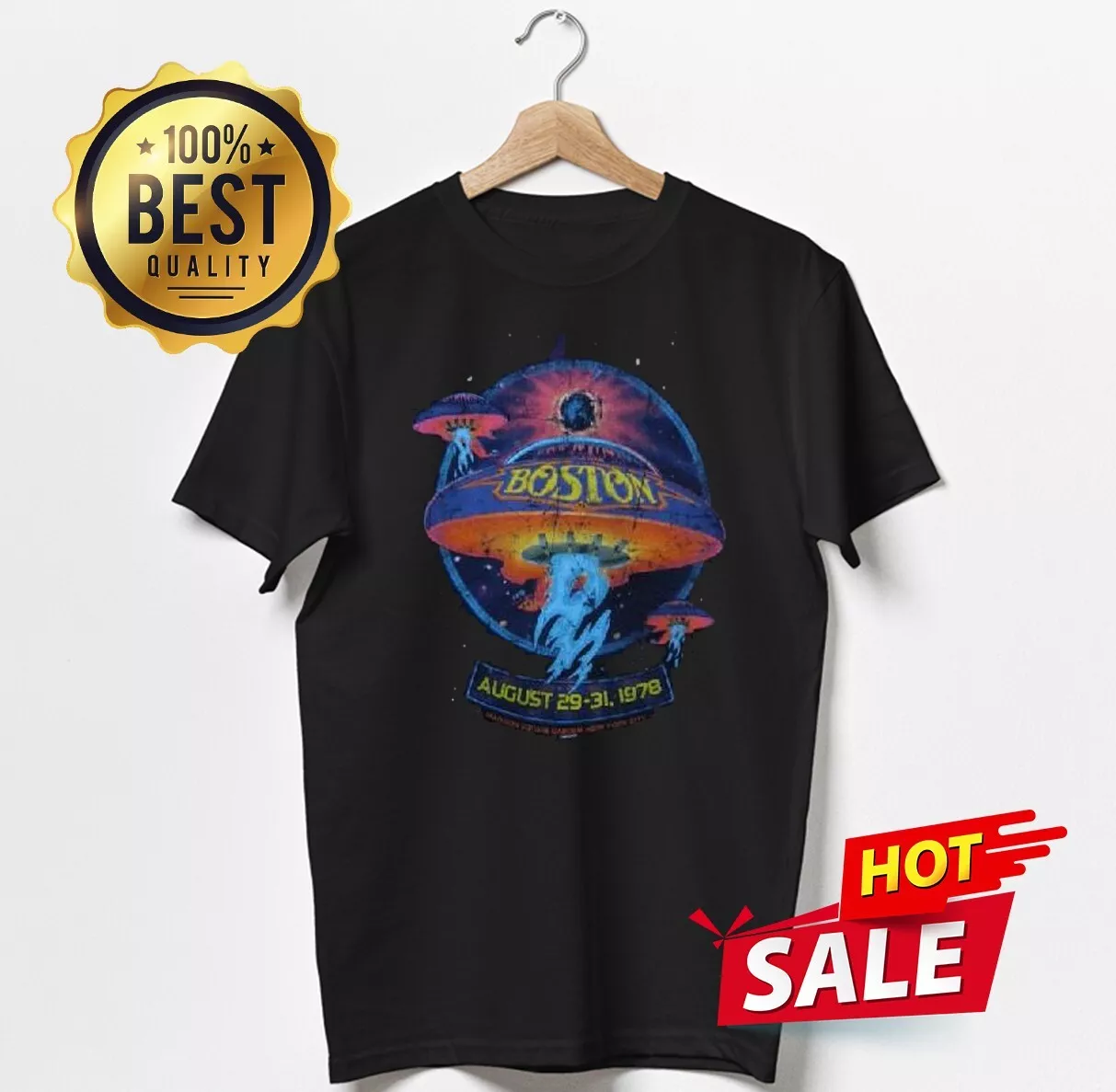 1978 Boston Band Tour T-Shirt Front Side | eBay - Walmart.com