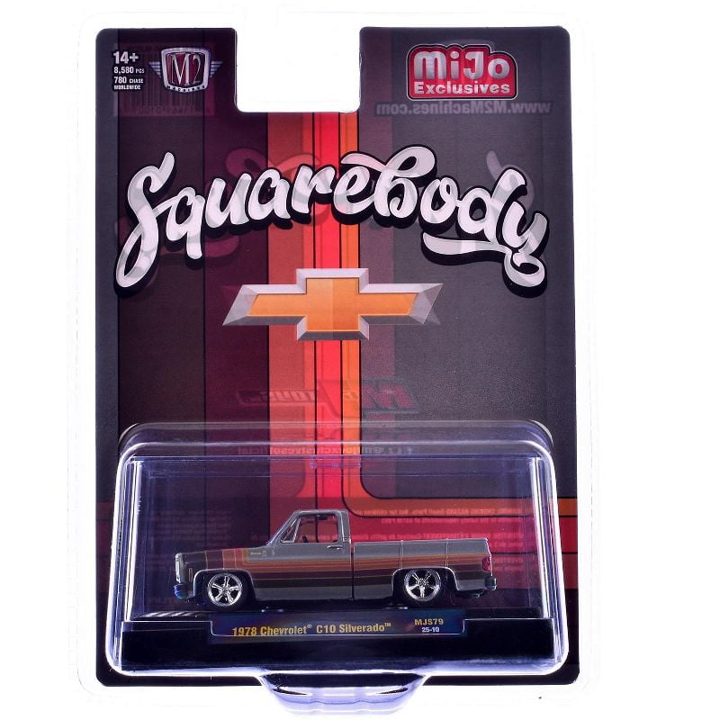 1978 Chevrolet C10 Pickup Truck Gray with Stripes Limited Edition to 1/ ...