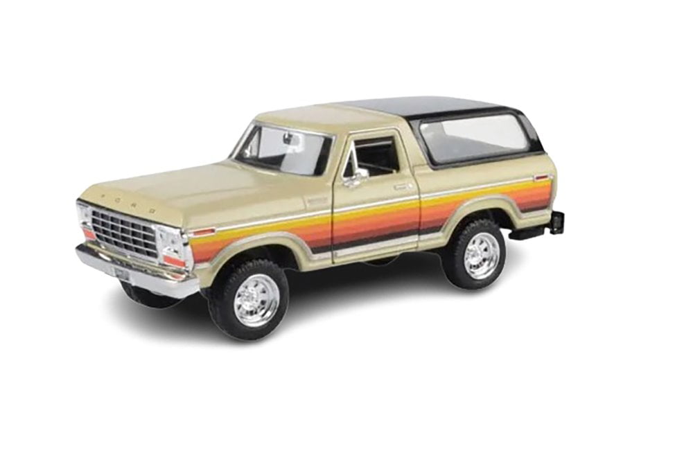 Motor Max 1978 Ford Bronco Diecast Toy, Beige/Tan - 1/24 Scale Model ...