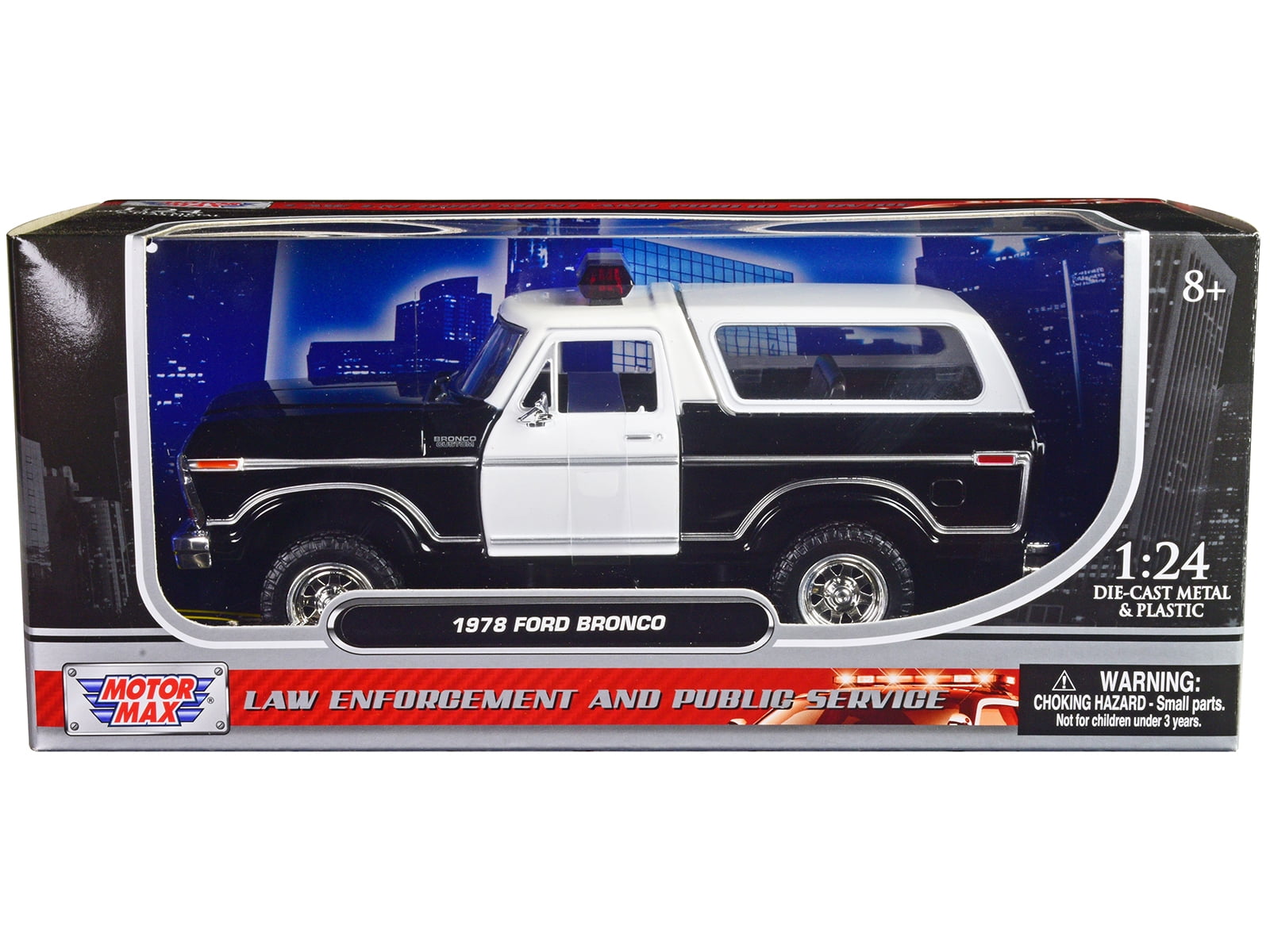 1978 Ford Bronco Police Car Unmarked Black and White "Law Enforcement ...