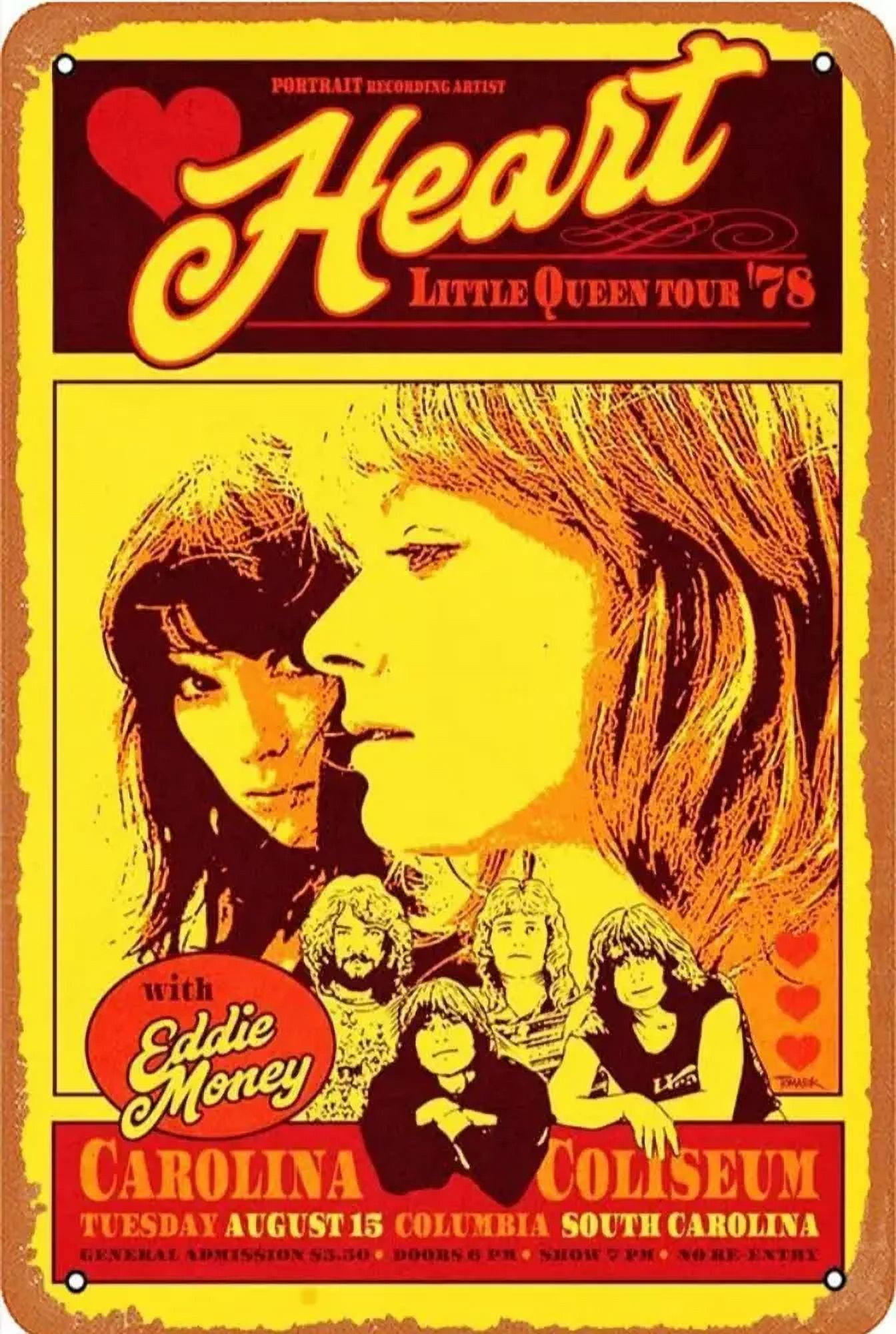 1978 Heart Concert Poster WALL ART PRINT Eddie Money es 11 x 17 Inch ...