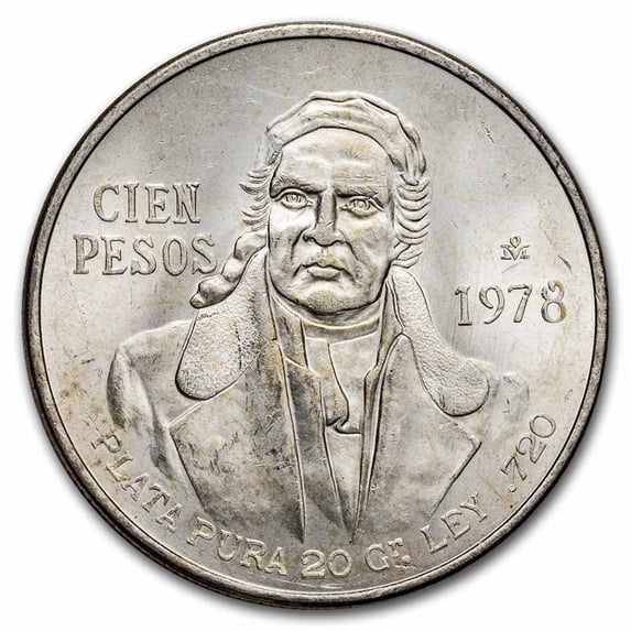 1978 Mexico Silver 100 Pesos BU, .643 Ounce Brilliant Uncirculated Coin ...