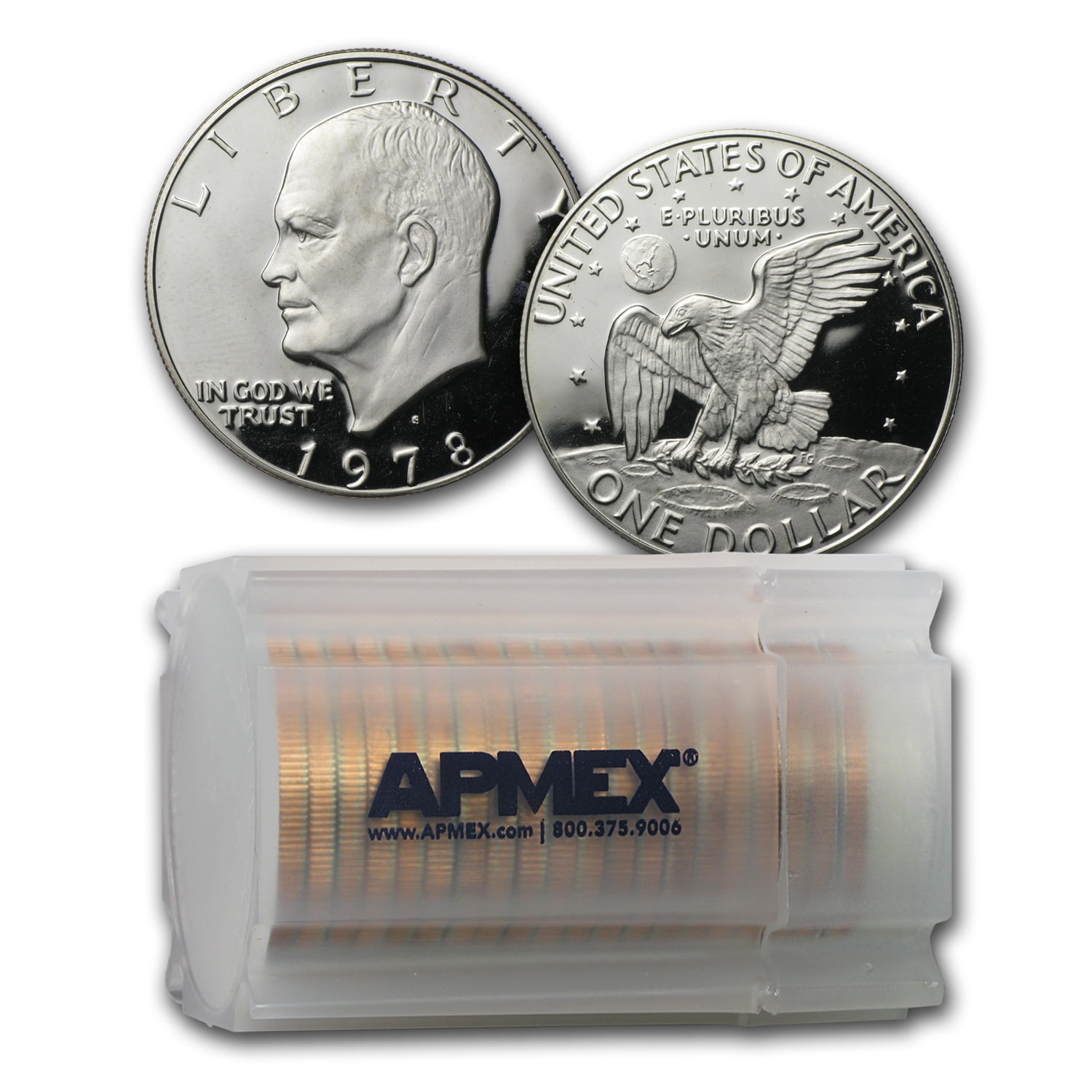 1978-S Clad Eisenhower Dollar 20-Coin Roll Gem Proof - Walmart.com