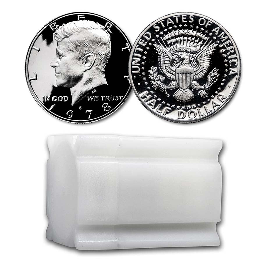 1978-S Kennedy Half Dollar 20-Coin Roll Gem Proof - Walmart.com