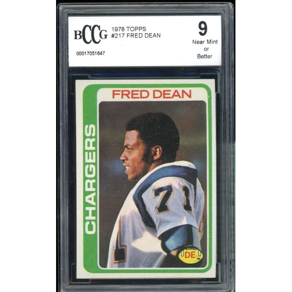 1978 Topps #217 Fred Dean Rookie Card BGS BCCG 9 Near Mint+ - Walmart.com