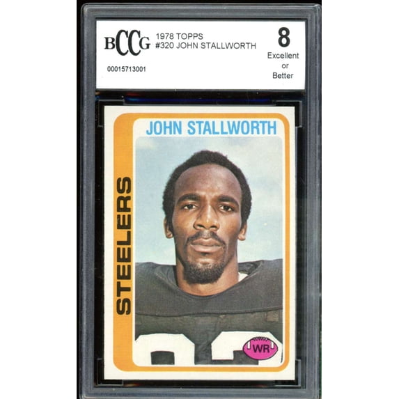1978 Topps #320 John Stallworth Rookie Card BGS BCCG 8 Excellent+ ...
