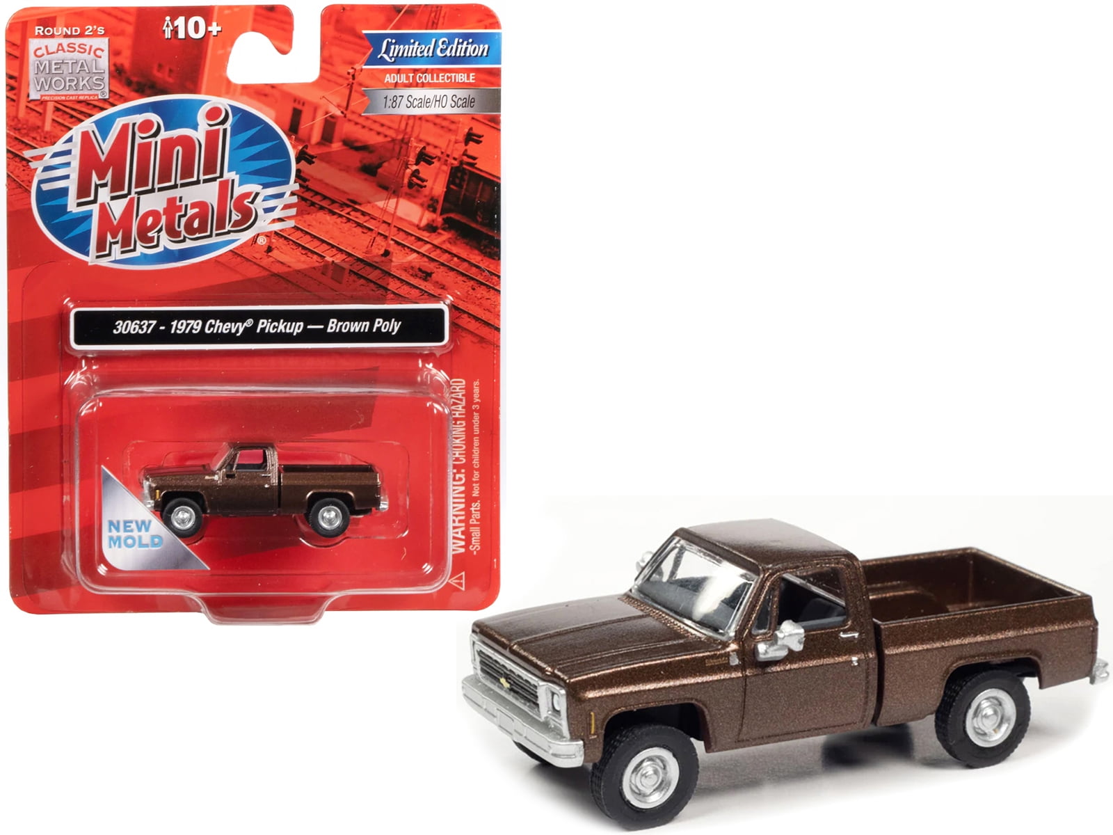 1979 Chevrolet Fleetside Pickup Truck Brown Metallic 1/87 (HO) Scale ...