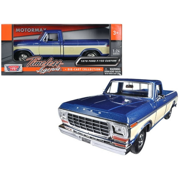 1979 Ford F-150 Pickup Truck 2 Tone Blue/Cream 1/24 Diecast Model Car ...