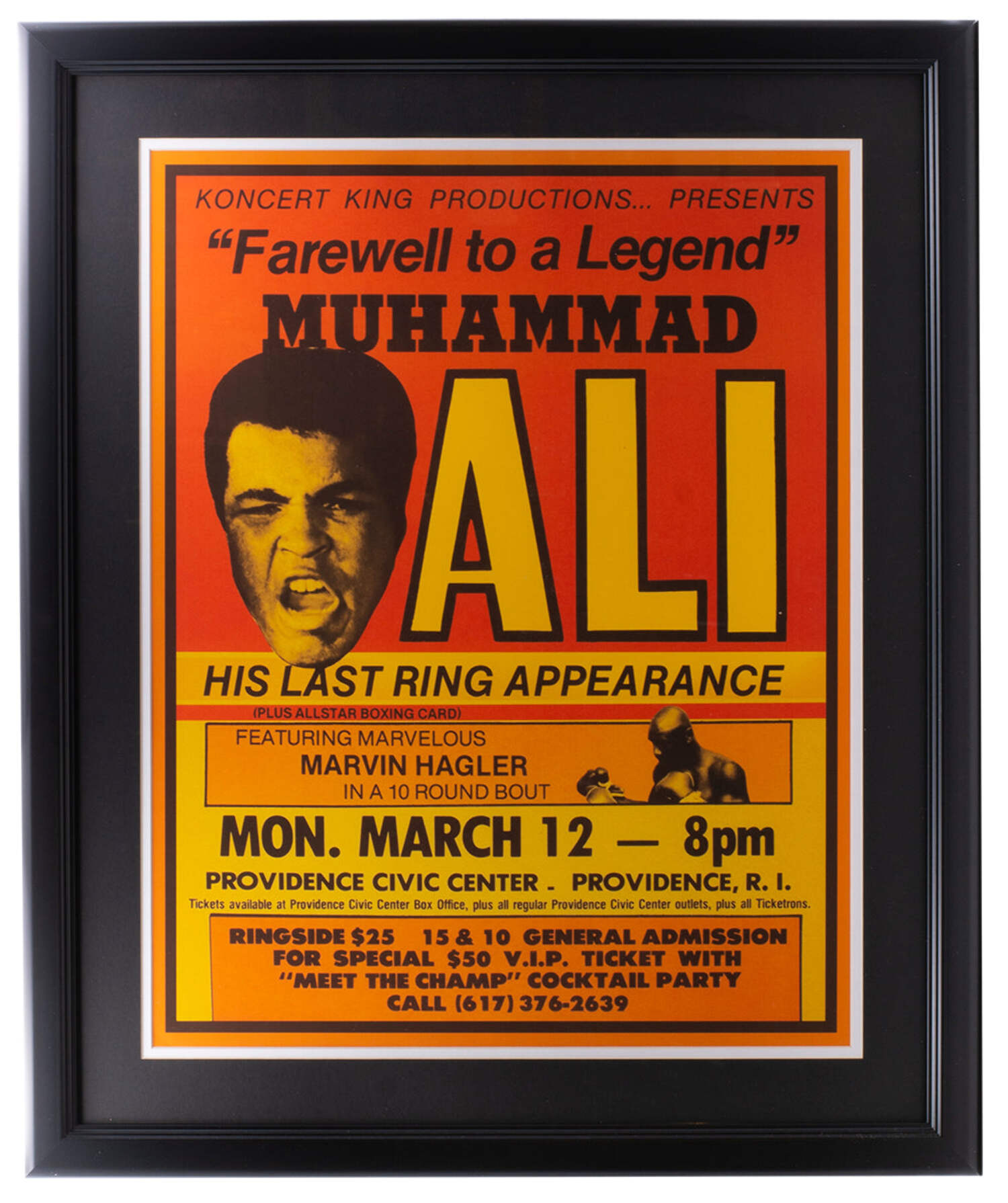 1979 Muhammad Ali Farewell To A Legend Framed Boxing Fight Poster ...