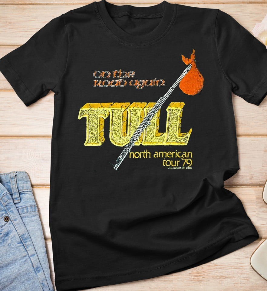 1979 Vtg Jethro Tull On The Road Again Black Cotton S-234XL T-shirt E0 ...