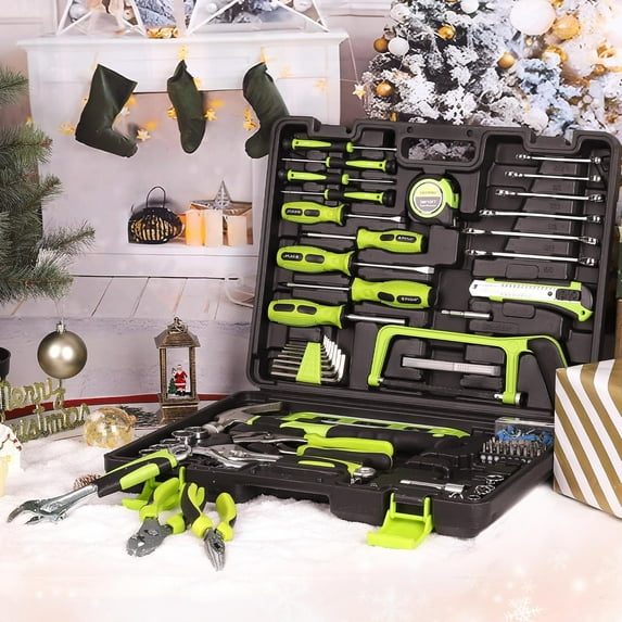 198-Piece Household Tool Set, Home Repairing Tool Set with Toolbox, SAE ...