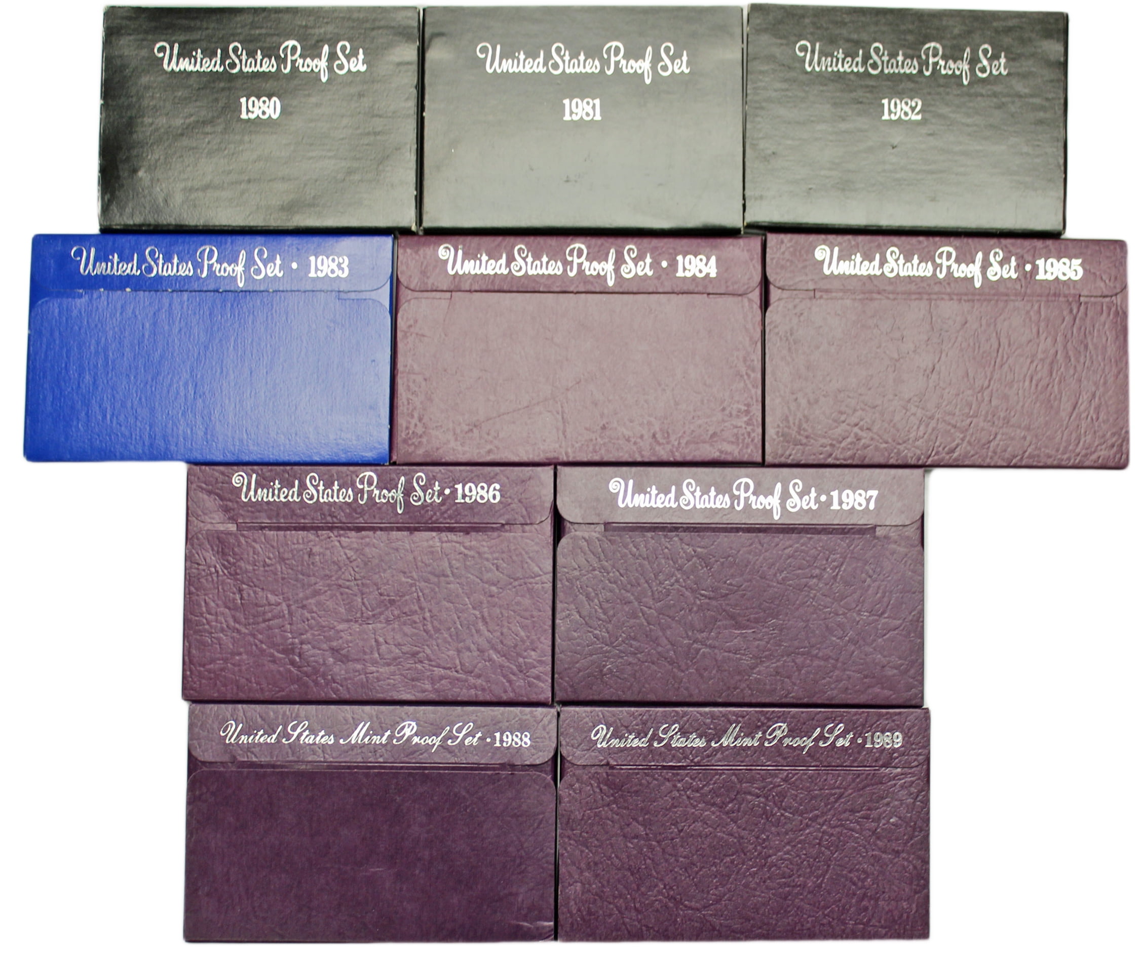 1980-1989 U.S. Proof Set Run - 52 Coins Total - OGP - Walmart.com