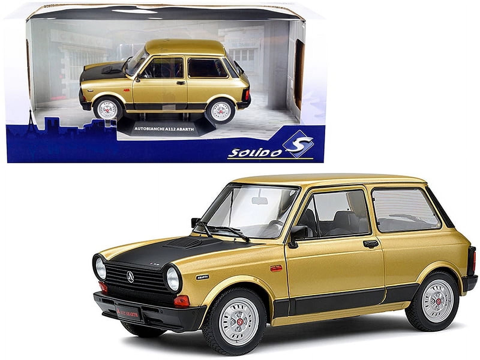 1980 Autobianchi A112 Abarth Bronze Metallic with Matt Black Hood 1/18 Diecast Model Car by ...