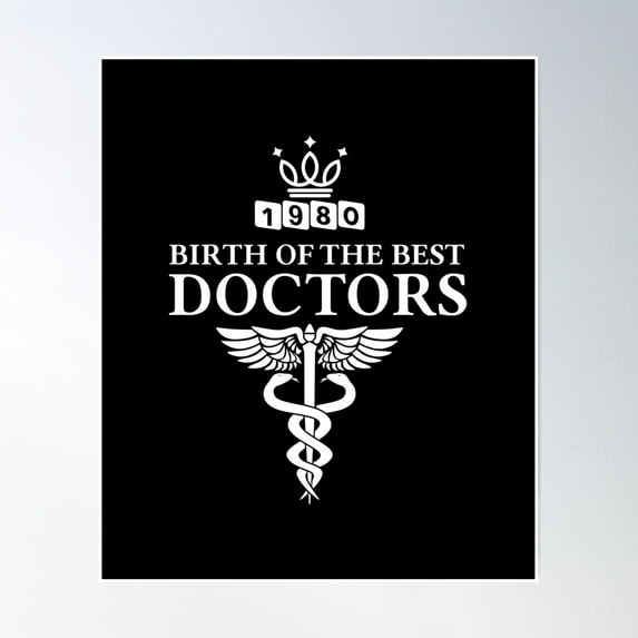 1980 Birth Of The Best Doctors Poster Wall Art, Modern Wall Decor ...