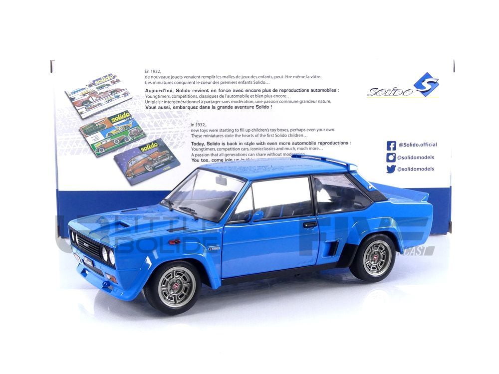 1980 Fiat 131 Abarth Blue 1/18 Diecast Model Car by Solido - Walmart.com