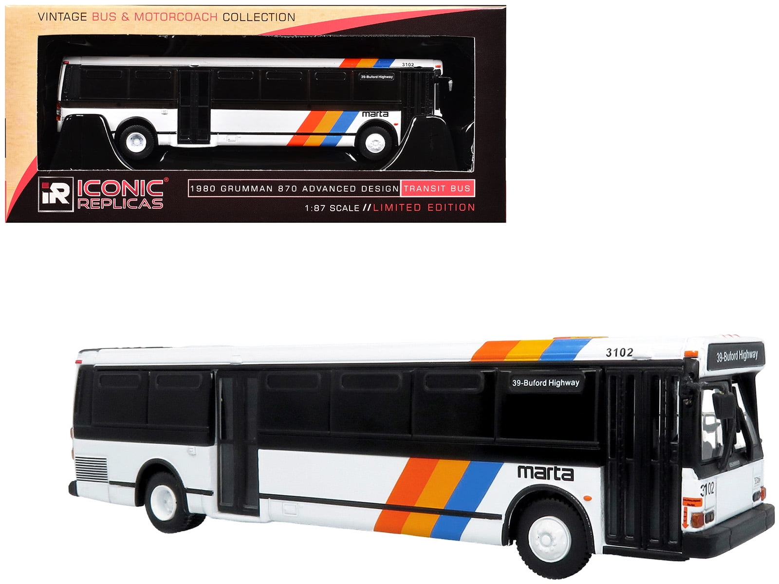 1980 Grumman 870 Advanced Design Transit Bus "MARTA Atlanta" White with ...