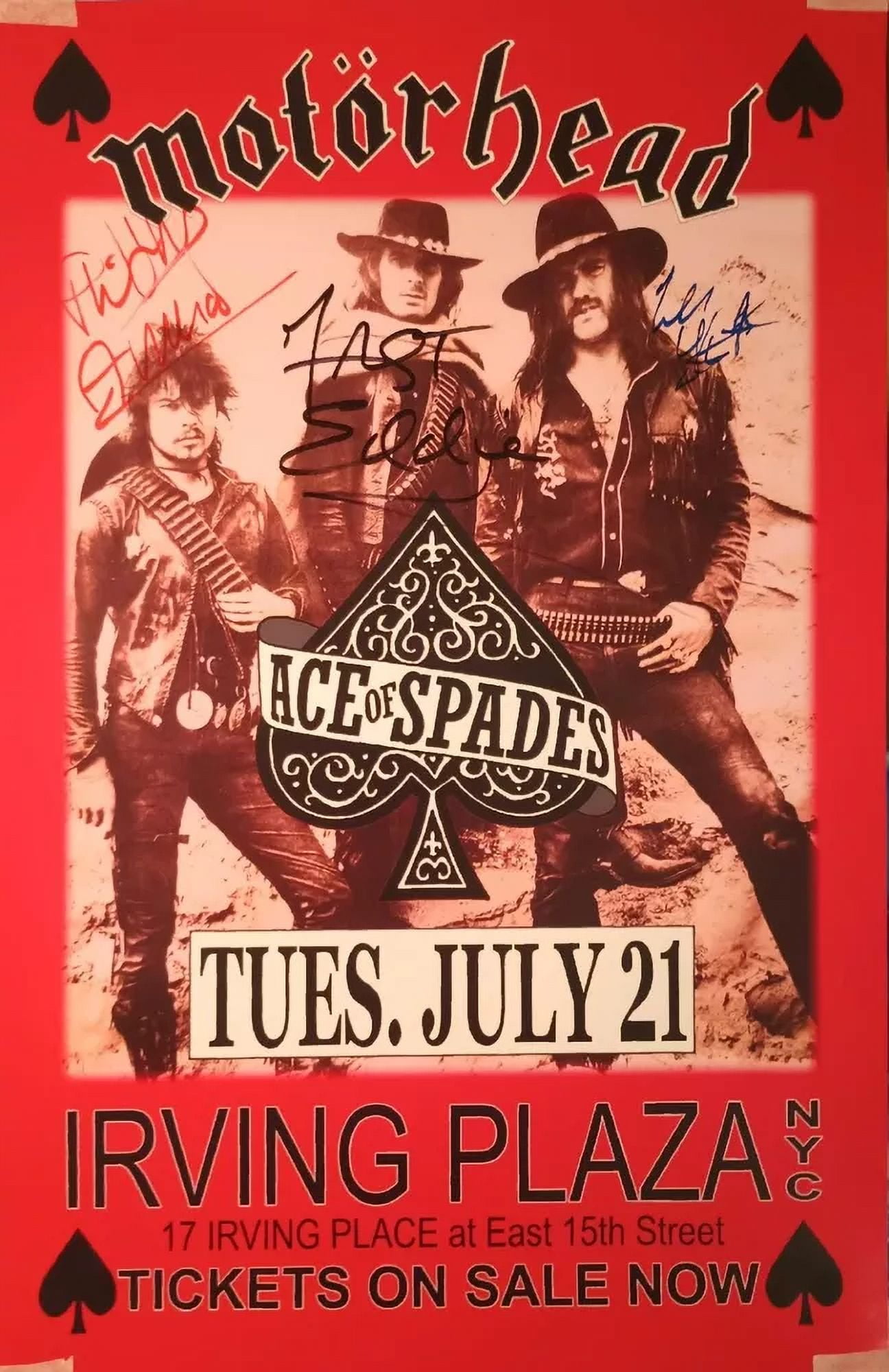 1980 MOTORHEAD Concert Poster Wall Art Print Lemmy KILMISTER 24 x 36 ...