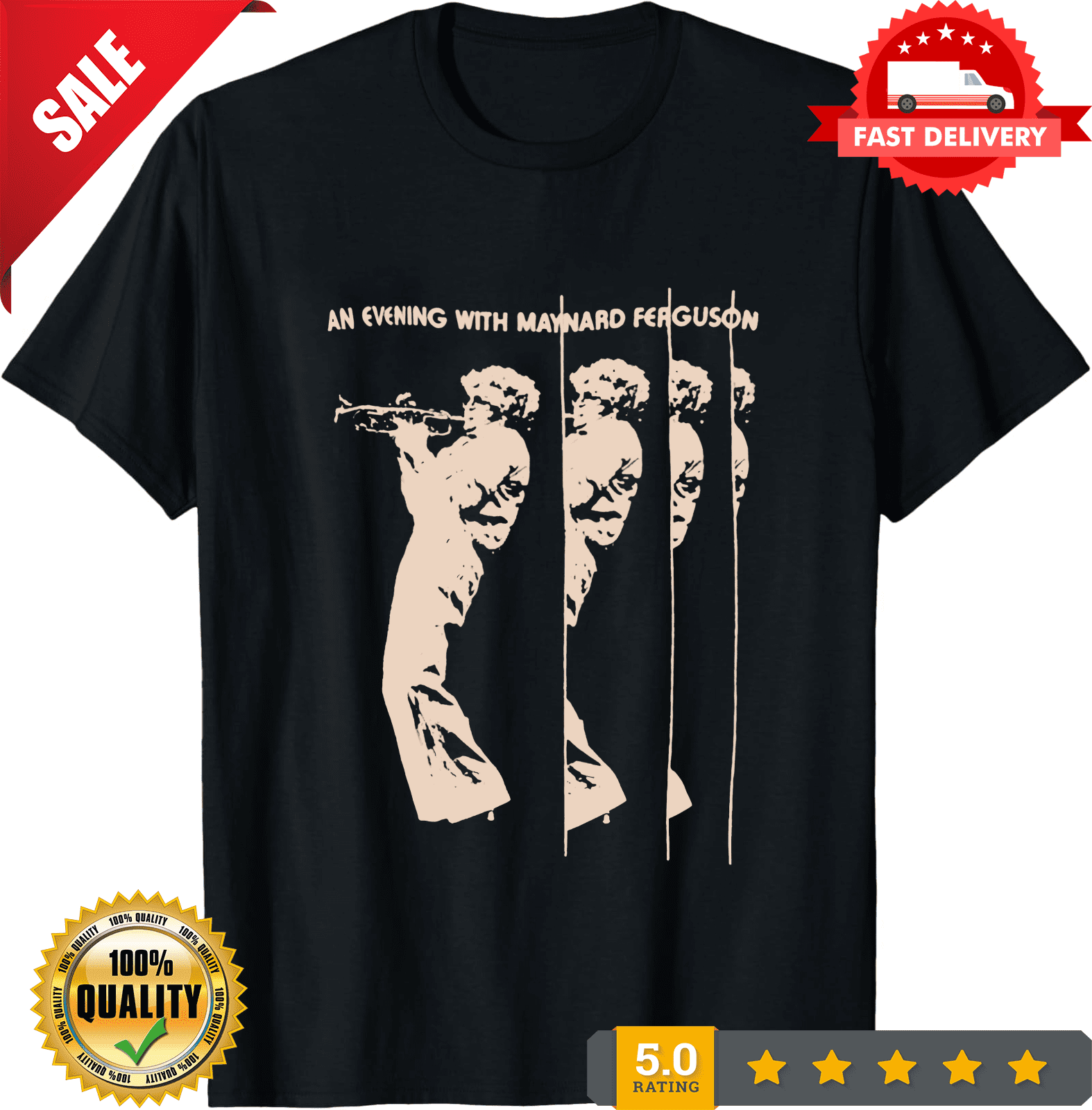 1980 Maynard Ferguson Tour Gift For Fan Unisex Cotton T-shirt, NEW ...